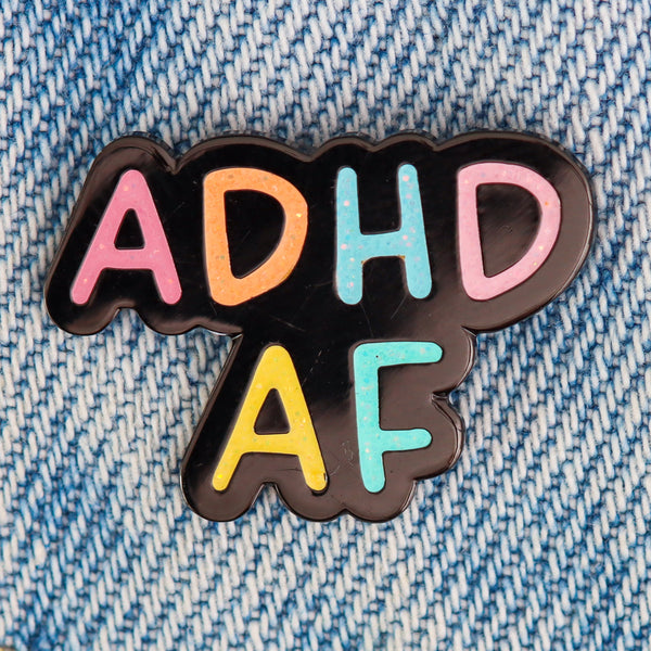 ADHD AF Enamel Pin – FluffmallowCo